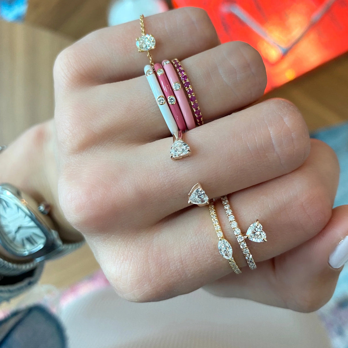 Pave Floating Heart Ring – G&S